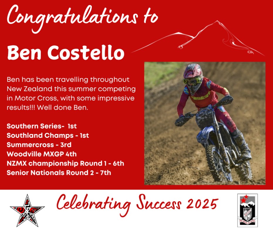 Celebrating success -Ben Costello